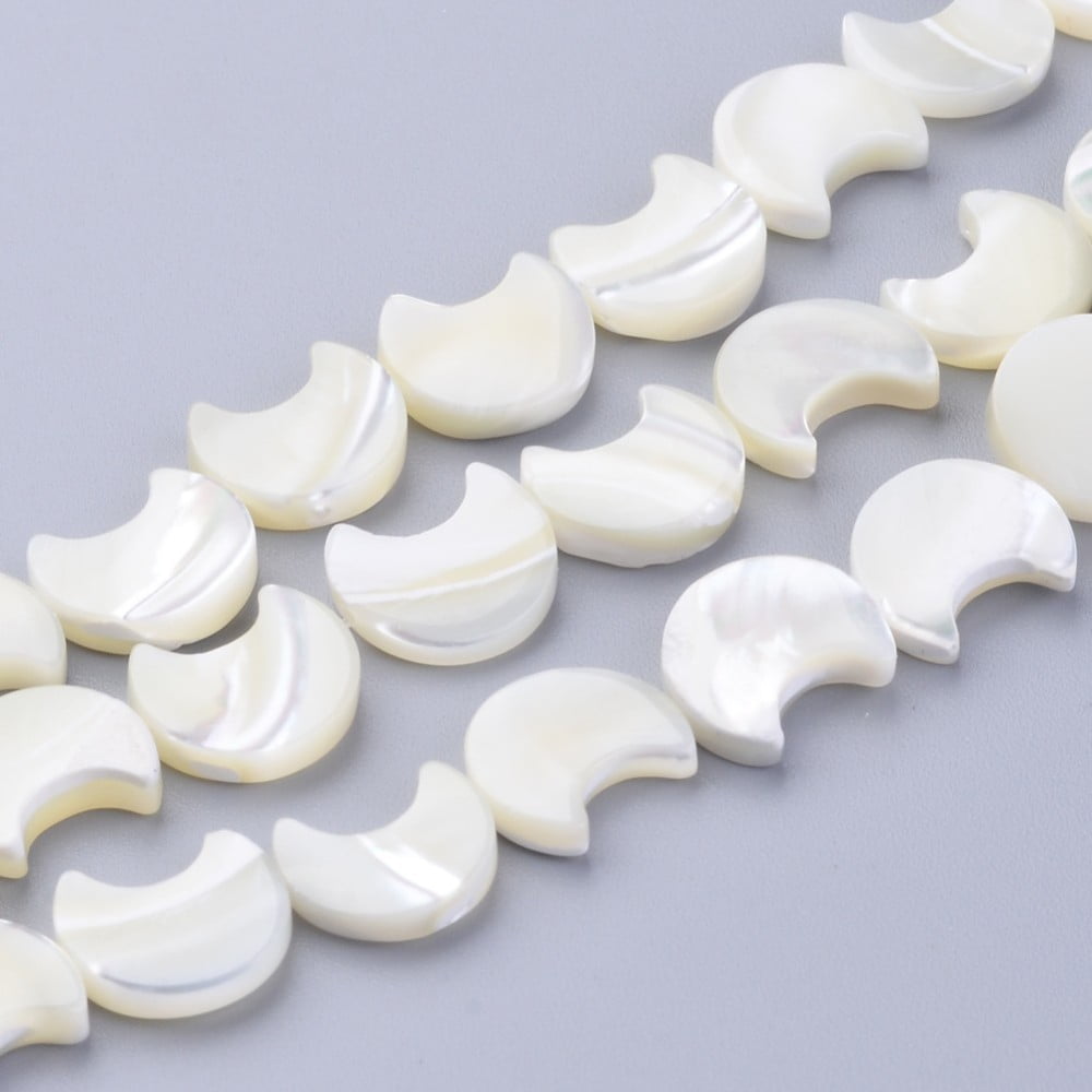 1Strand Natural White Shell Beads Strands Mother of Pearl Shell Beads ...