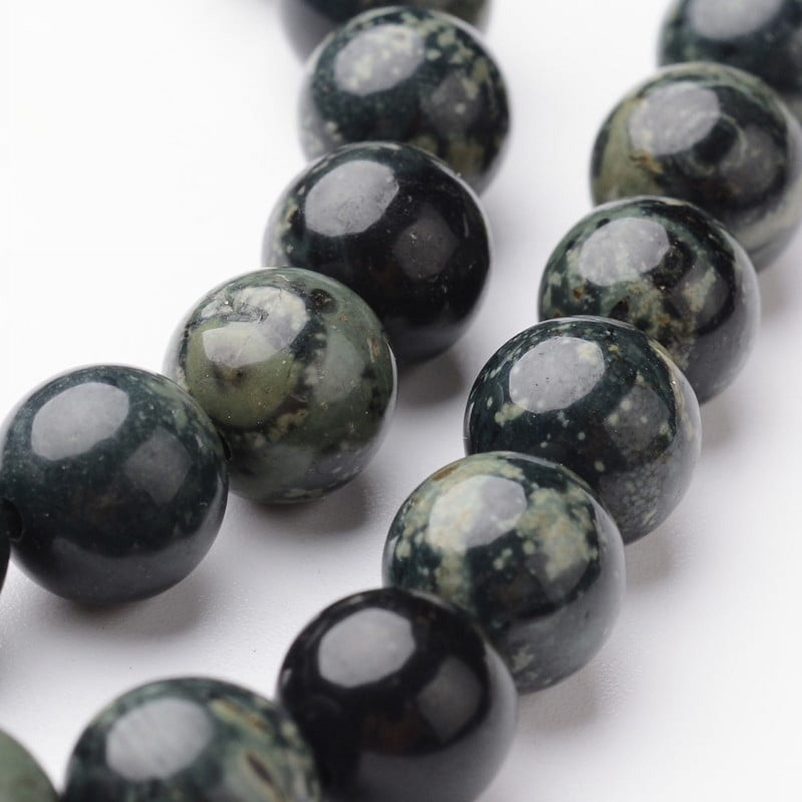 1Strand Round Natural Kambaba Jasper Bead Strands 8mm hole: 1mm about ...