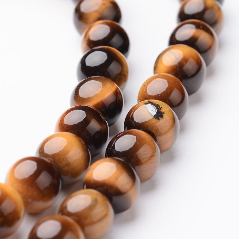 1Strand Round Natural Tiger Eye Bead Strands Grade A 6mm hole: 1mm ...