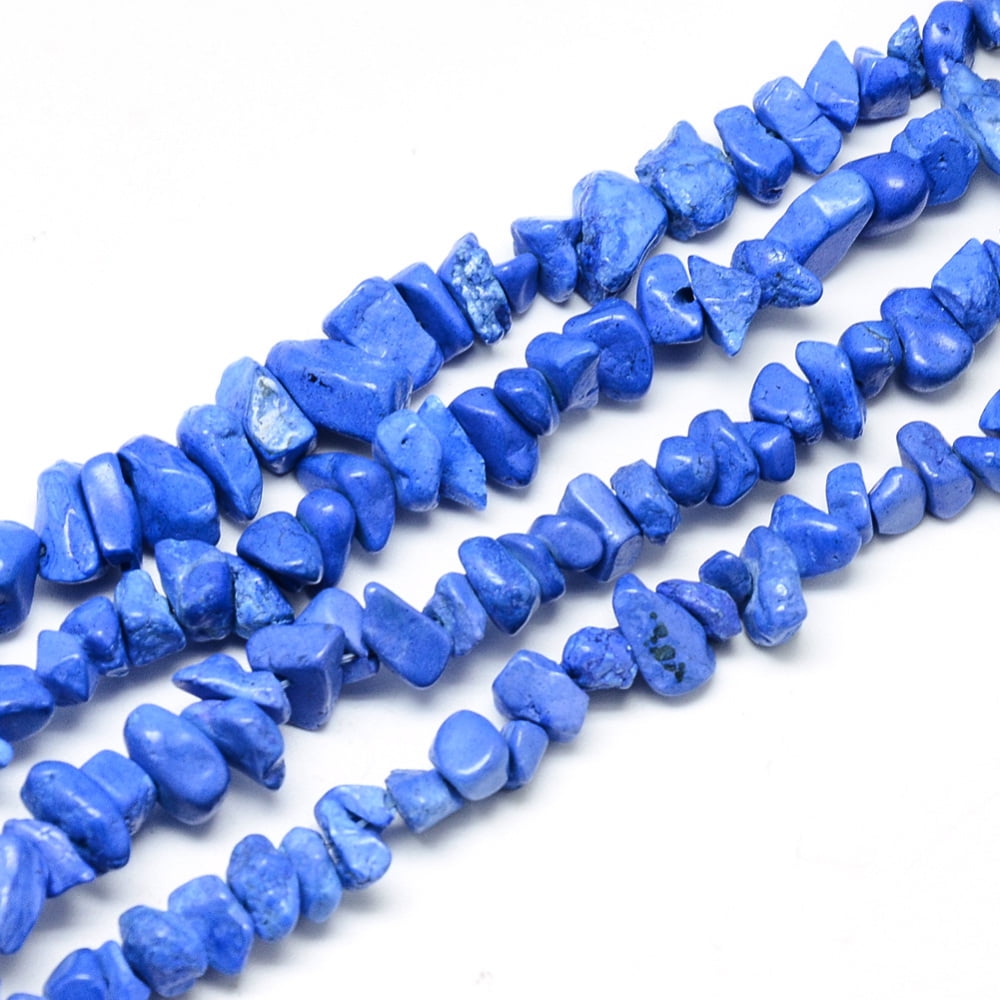 1Strand Synthetic Turquoise Beads Strands Dyed Chip Royal Blue 5~13x5 ...