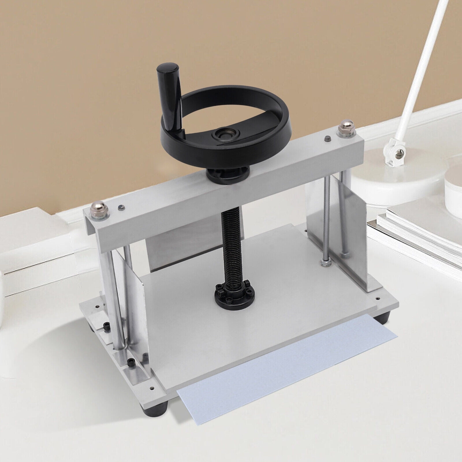 1T A4 Hand Wheel Pressure Manual Press Machine Desk Top Paper Book ...