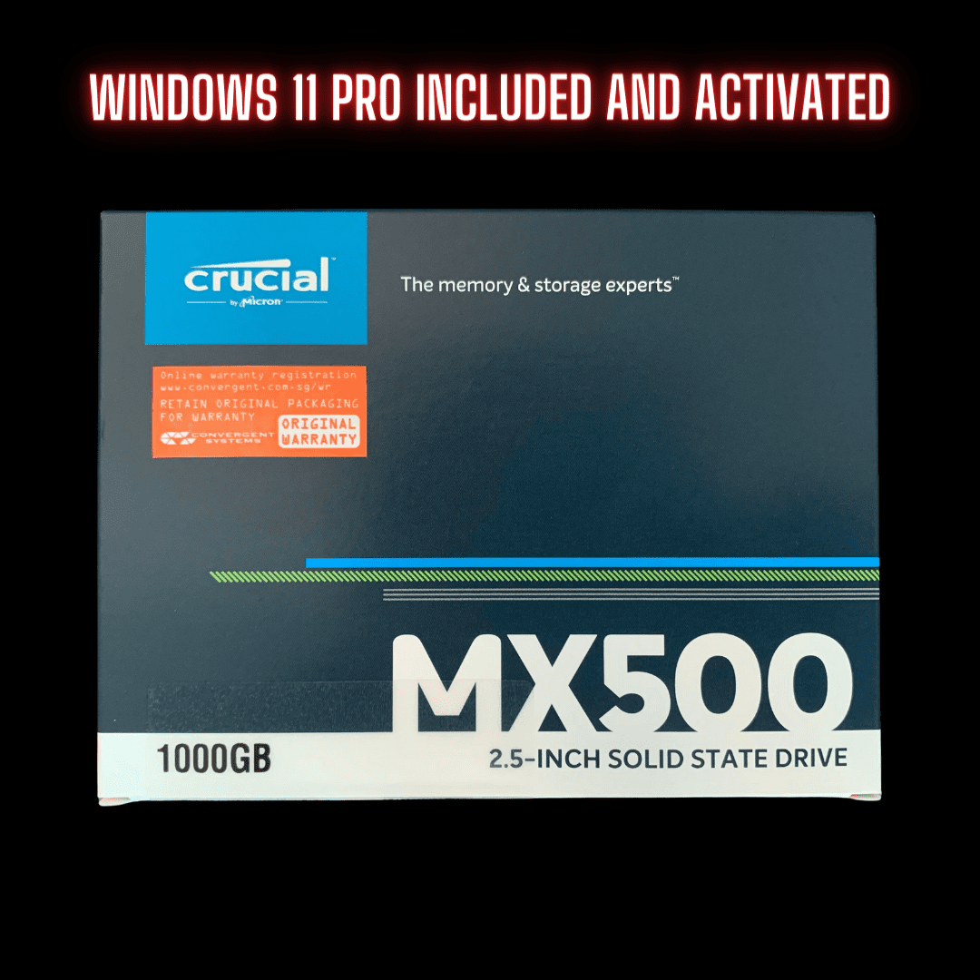1TB Crucial MX500 SSD With Windows 11 Pro Pre Installed and Activated ...