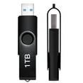 MAOLAI 1TB USB Flash Drive, Rotatable Memory Stick External Storage ...