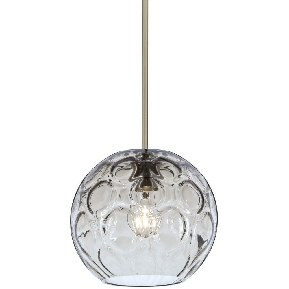 Besa Lighting - Bombay - 1 Light Cord Pendant-Satin Nickel Finish-Clear ...
