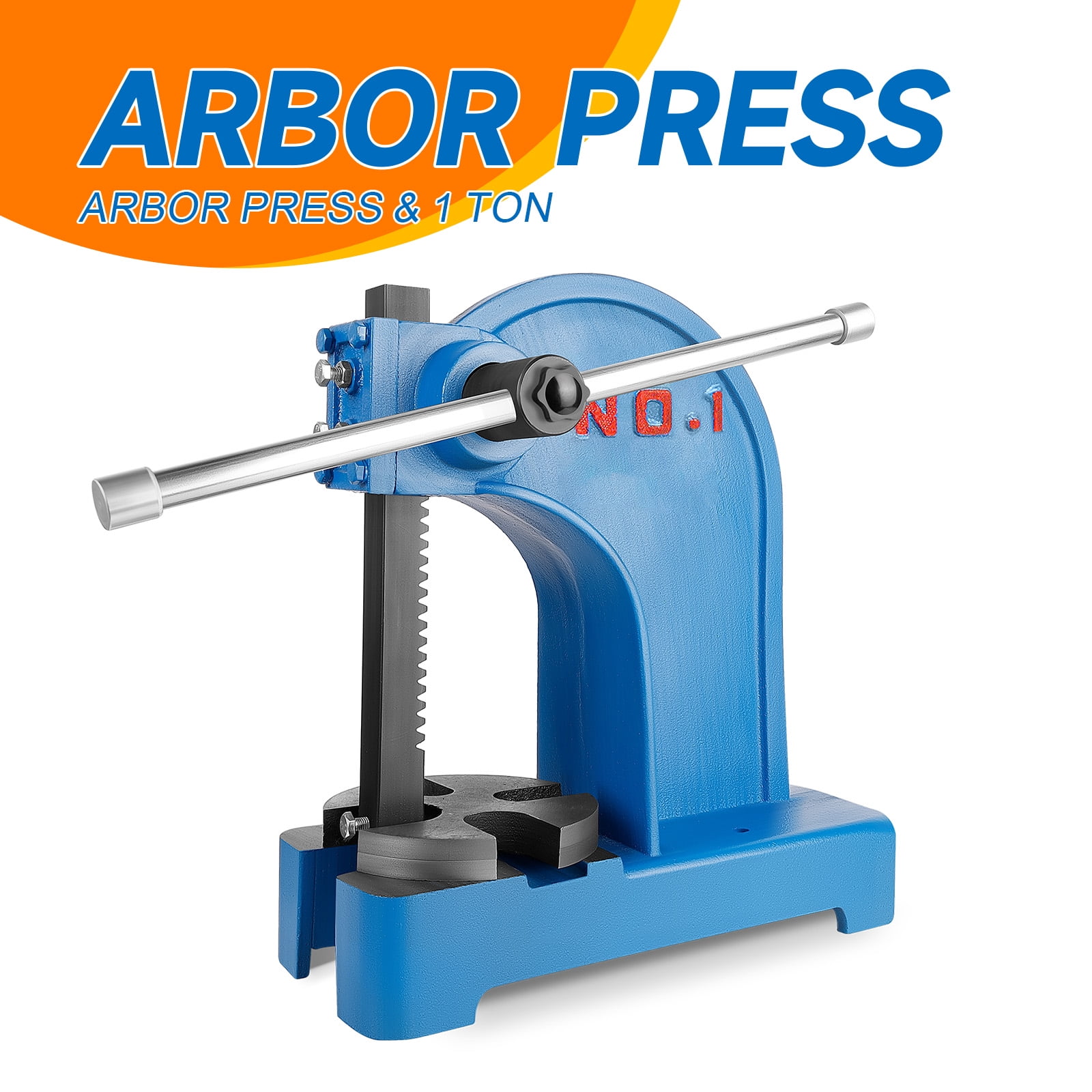 1Ton Manual Arbor Press, Arbor Press with 5.5" Work Height, Heavy-duty ...