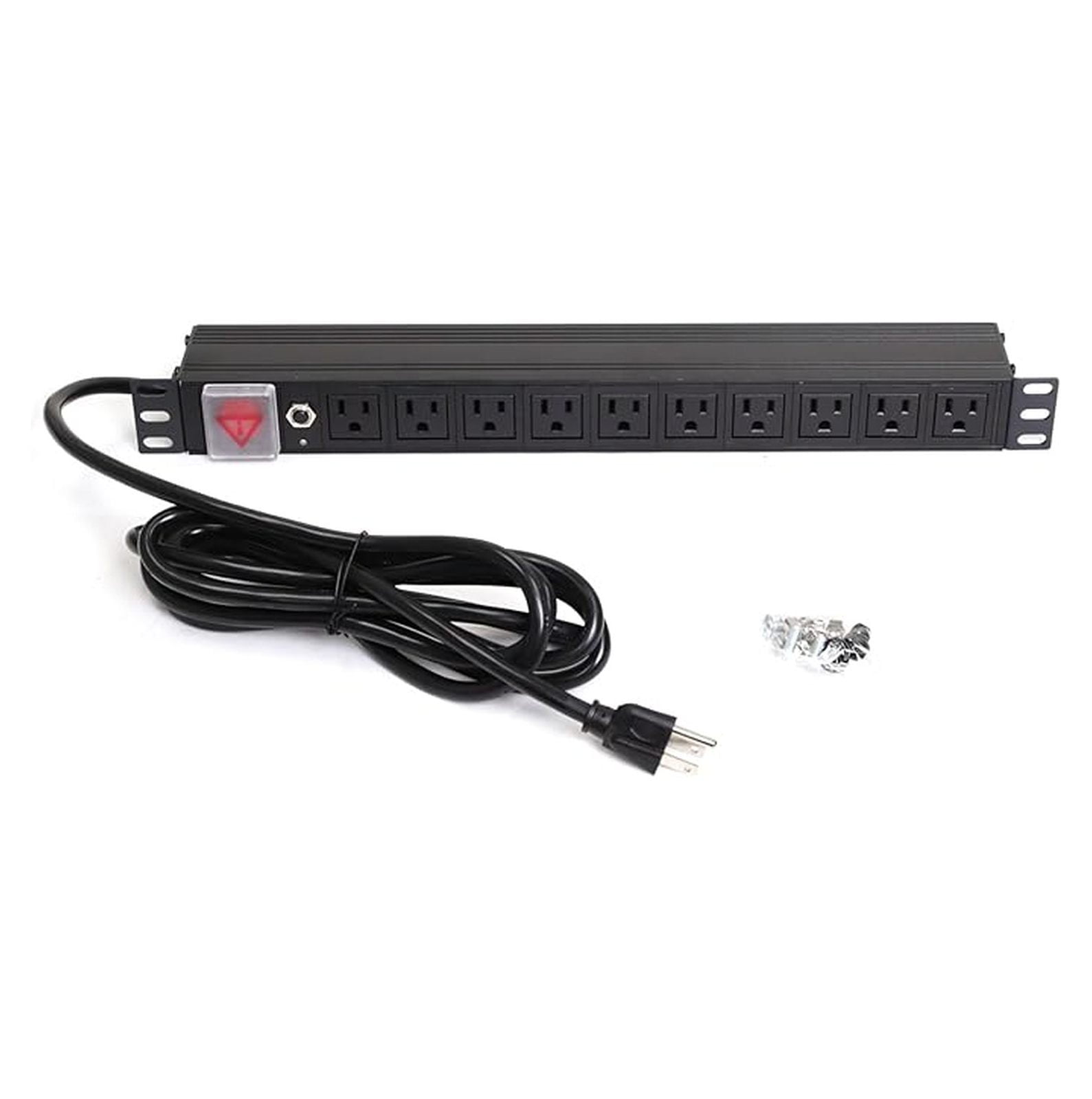 1U 19" Rack Mount Server Network PDU Power Strip, 10 Right Angle ...