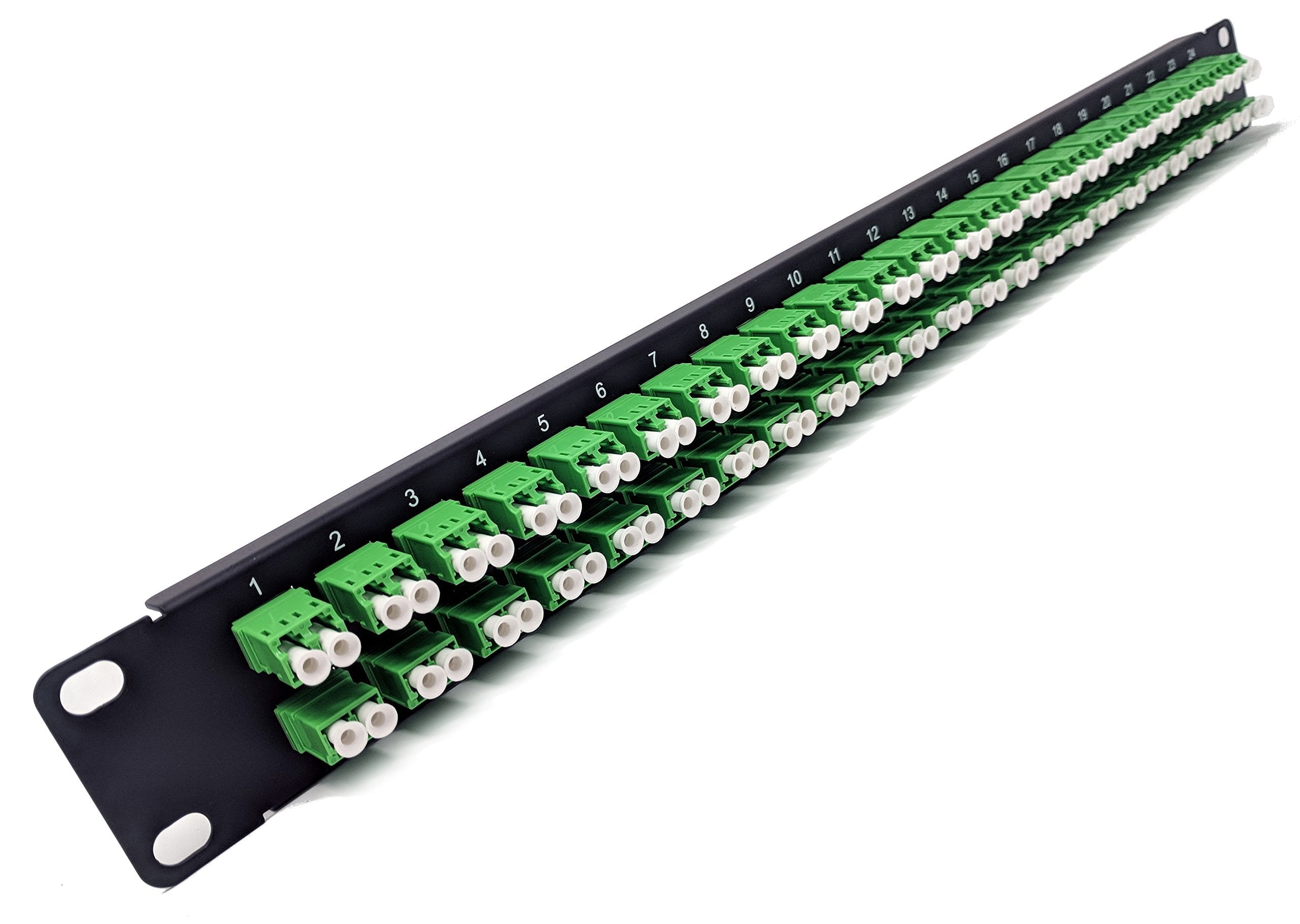 1U 48port High Density Patch Panel, Loaded with LC Duplex Singlemode ...