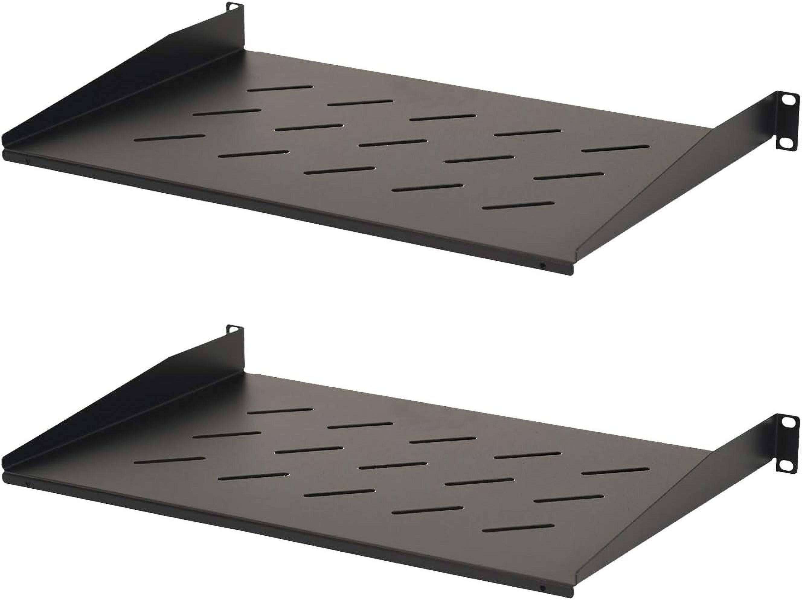 1U Universal Server Rack Shelf Vented Rackmount Cantilever Shelf 12 ...