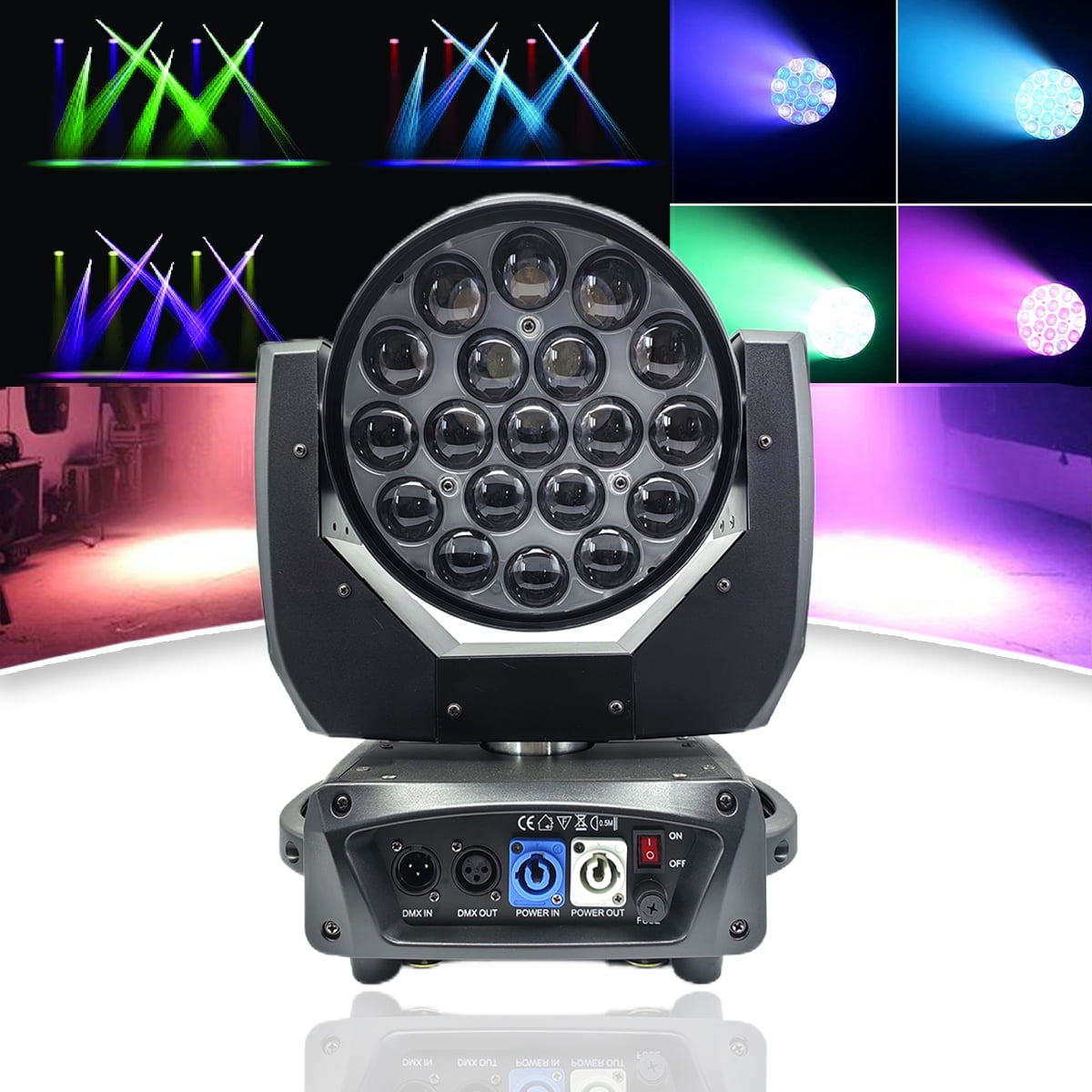 1Unit 19x15w Wash Zoom Moving Head Lights Suitable For Parties Djs ...
