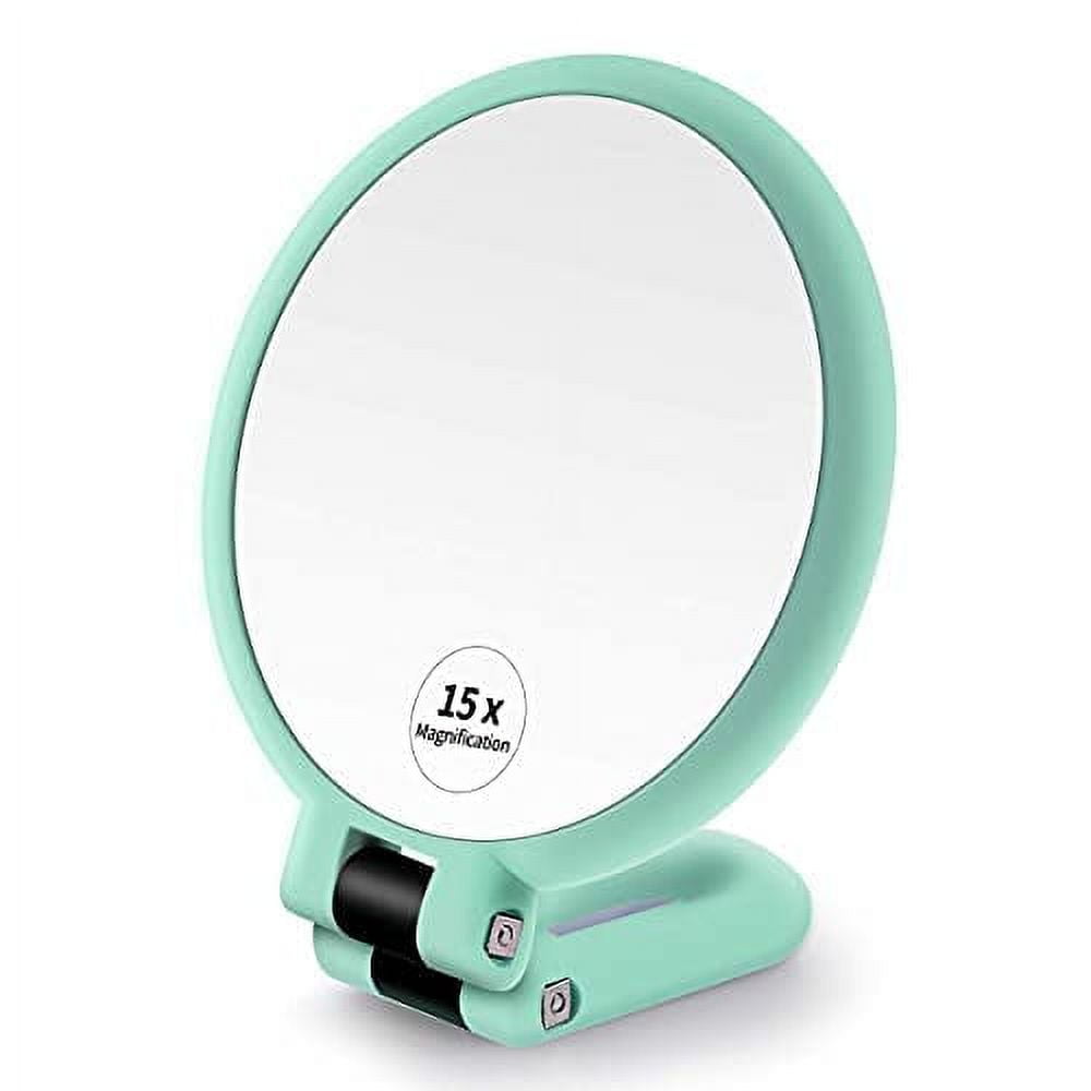 Compact Cosmetic Handheld Mirror, 1X 15X Magnifying, Double Side ...