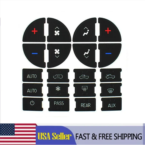 1X Ac Dash Button Repair Kit Decal Stickers For 2008 2009 20102012 ...