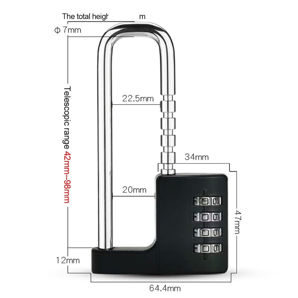 1X Adjustable Lock File Cabinet Wardrobe Door Handle Mechanical ...