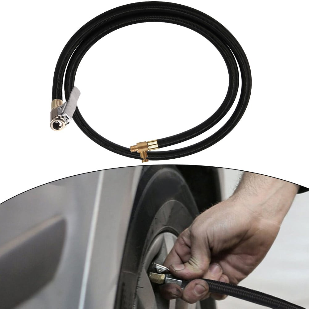 1x Brand New 100cm Car Air Inflator Pump Extension Hose Adapter Tire ...