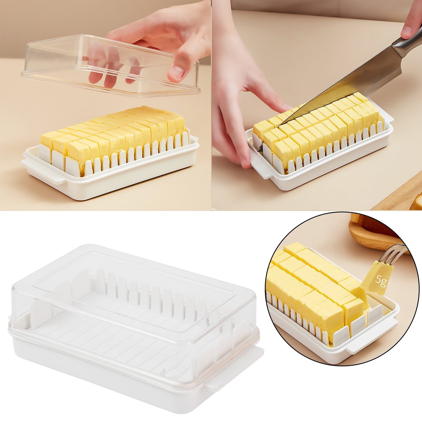 1X Butter Cutting Storage Box,Butter Cutting Storage Box,Butter Dish ...