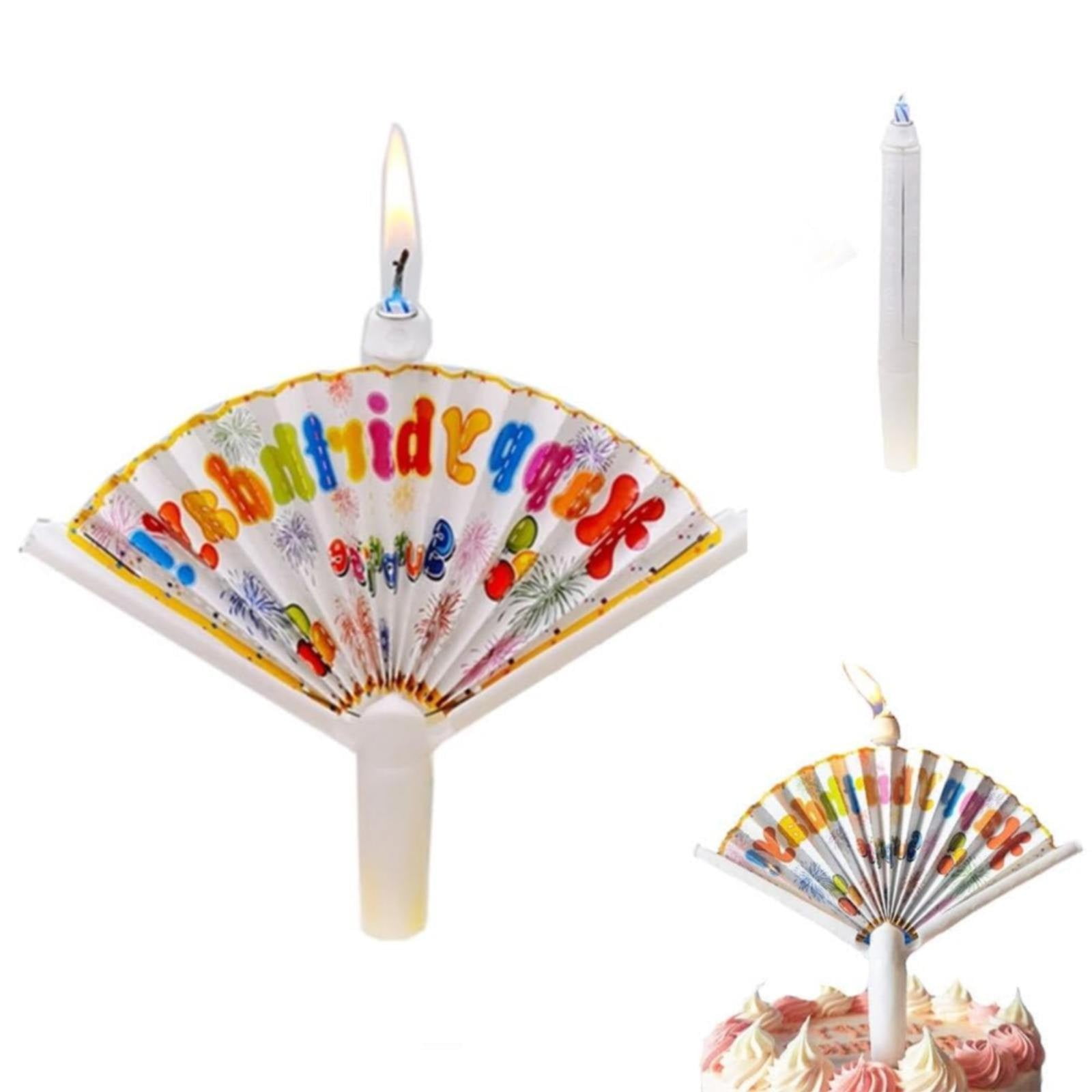 1X Candle off Promotions! Fan Birthday Candle Fan Shaped ...