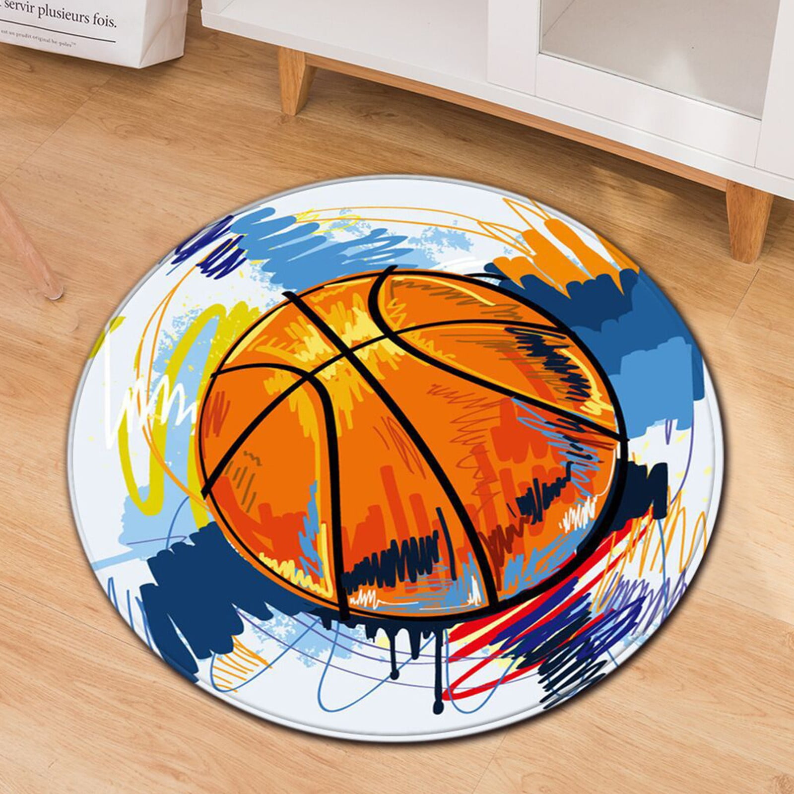1X Carpet New Sports Football Doormat Household Non Slip Round Floor ...