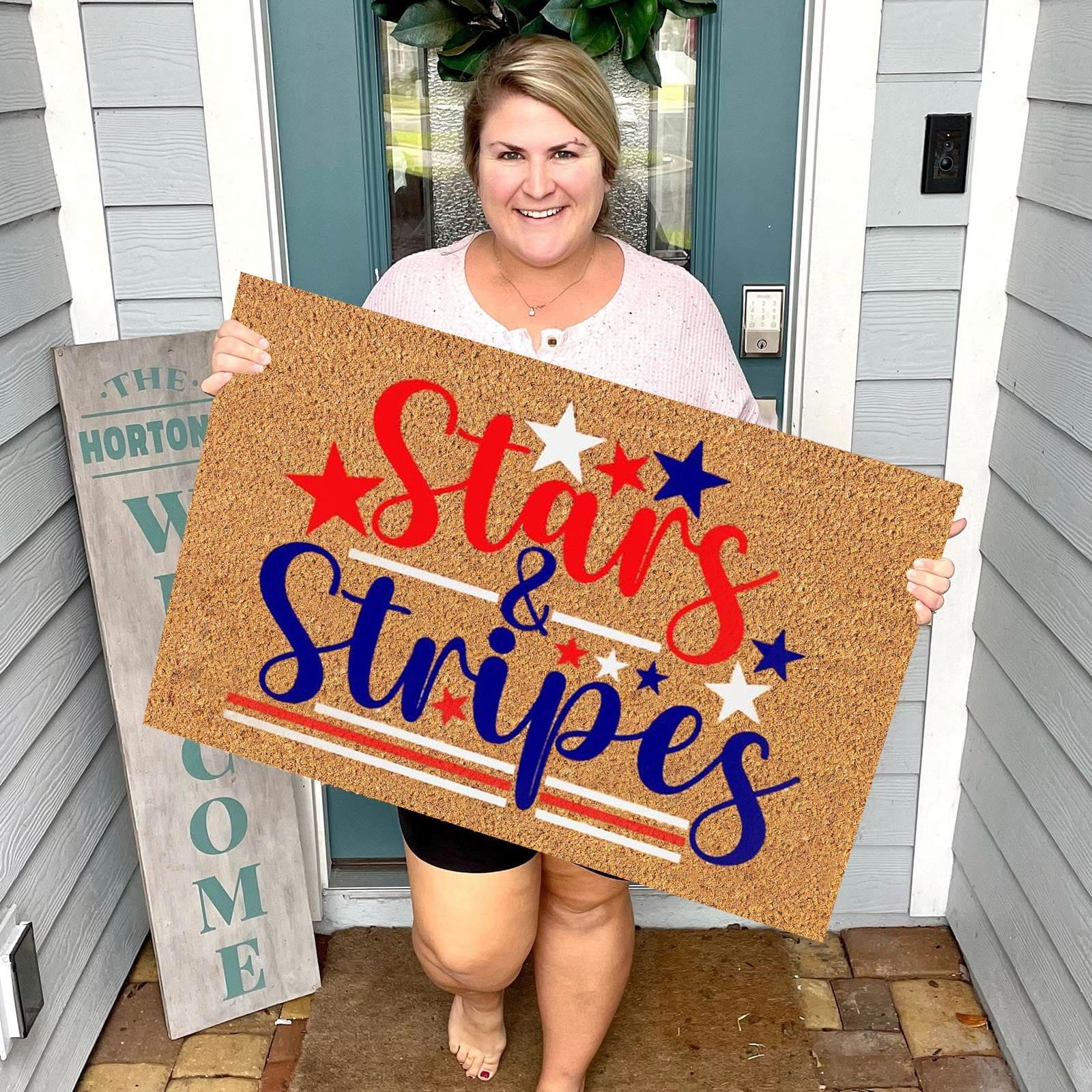 1X Carpet and Stripes 4Th of July Usa Patriotic Independence Day ...