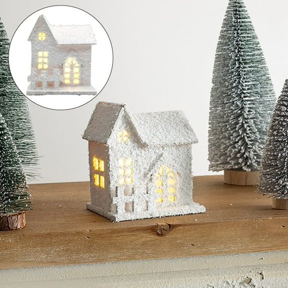 1X Christmas House Model Ornament,Christmas Village Houses with Led ...