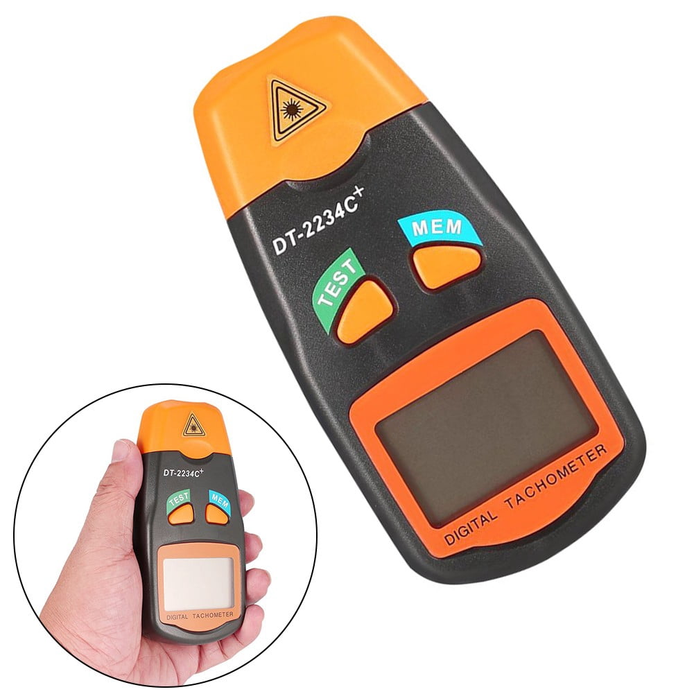 1X Digital LCD Display Non-Contact Tachometer Measuring Wood Diagnostic ...