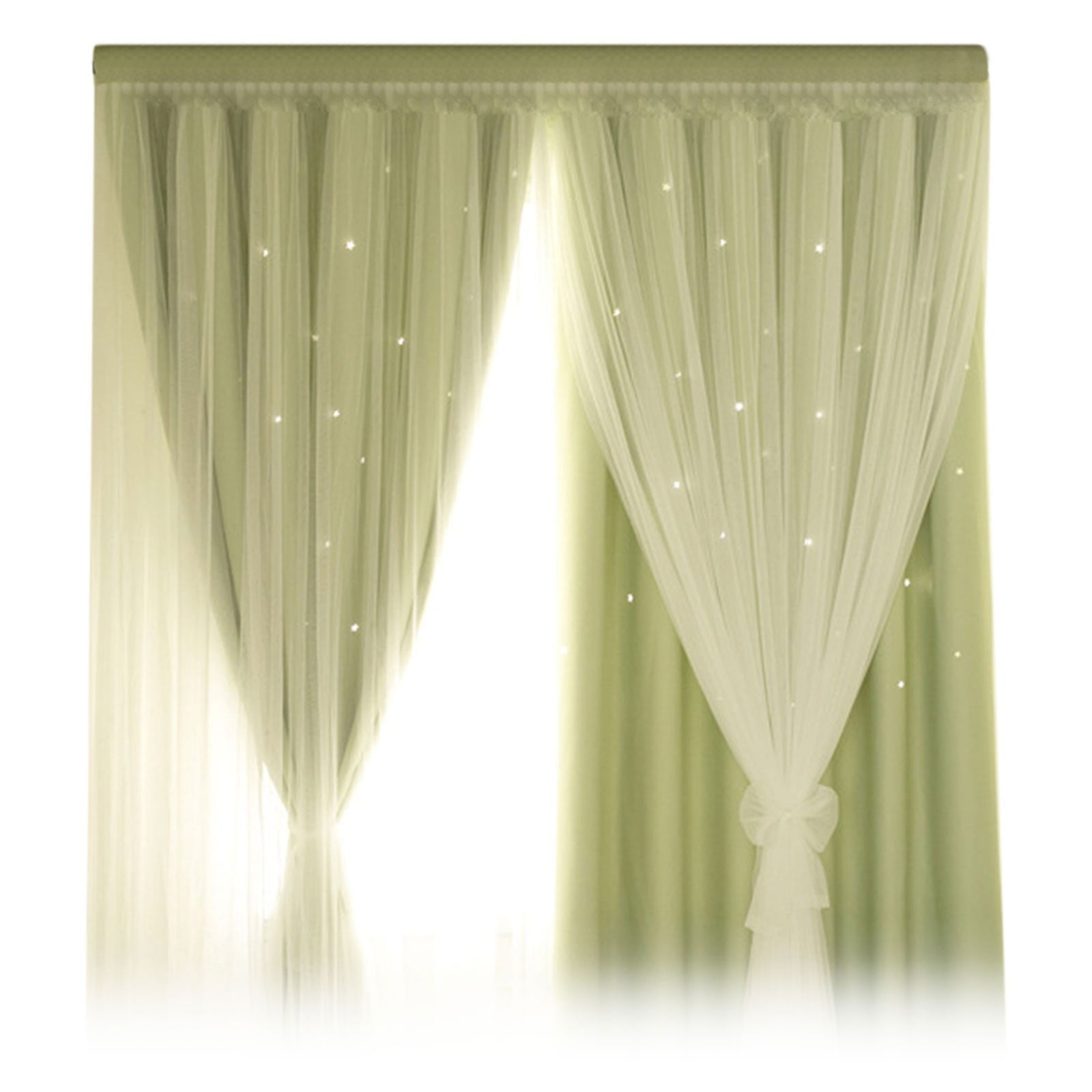 1X Double Curtain Clearance! Precision Thickened Star Curtain Hollowed ...