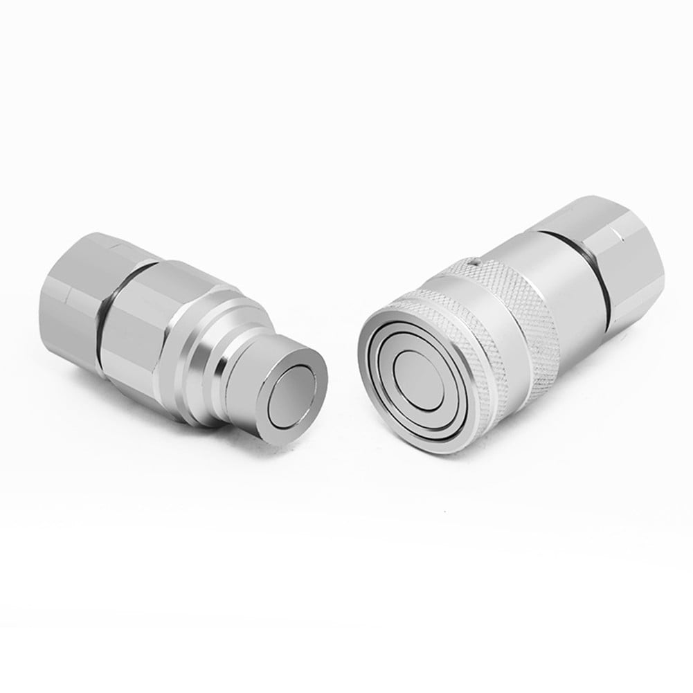 1X Flat Face Hydraulic Quick Release Connectors Couplings With No ...