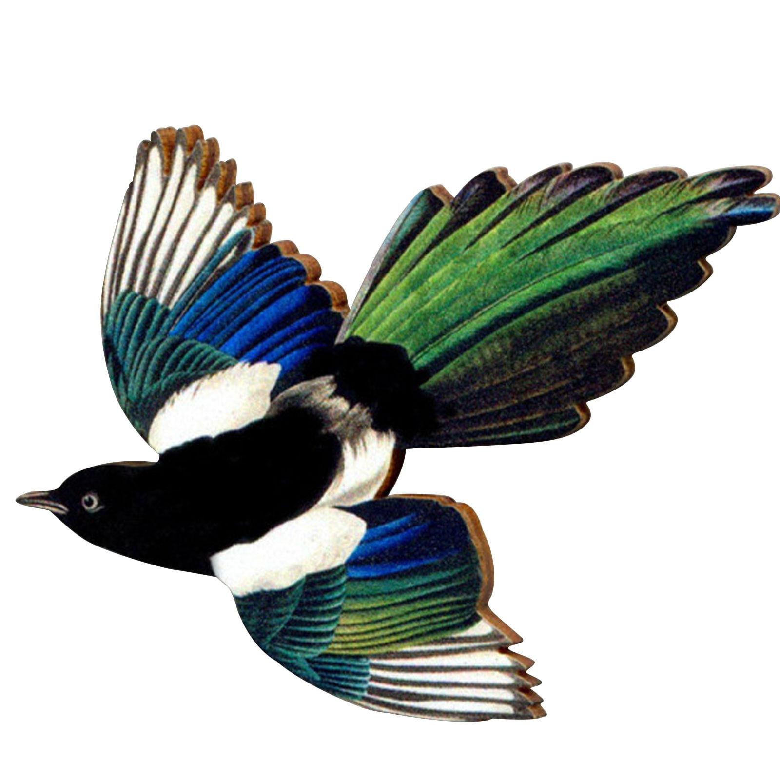 1X Funny Magpie Birds Pin Animal Wooden Brooch Sweater Jewellery UK ...