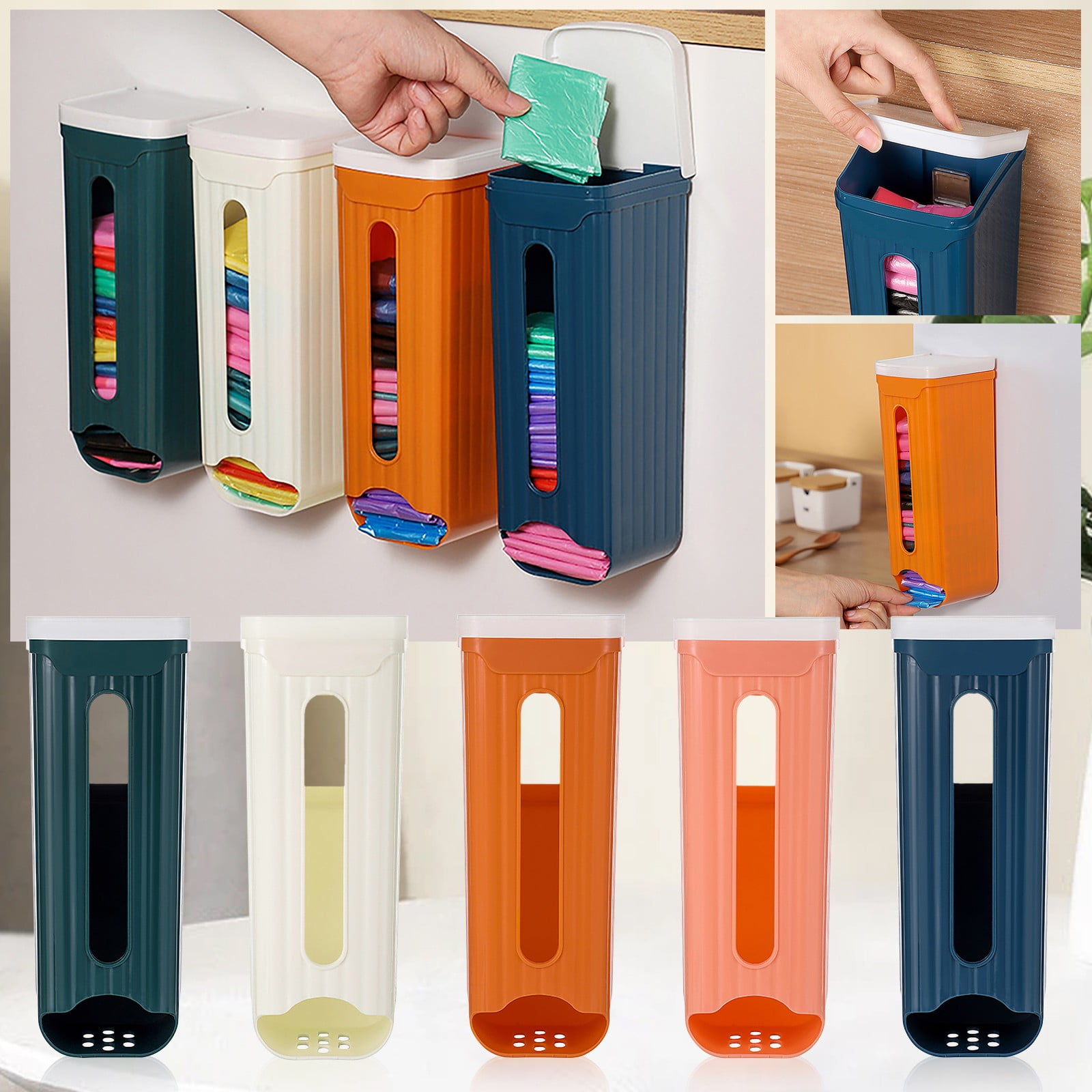 1X Garbage Bag Storage Box Clearance! Trash Bag Dispenser Wall Mounted ...