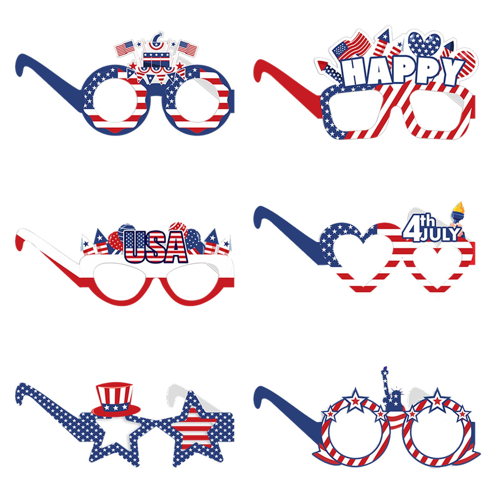1X Independence Day Paper Glasses Series (Pack) Clearance! Eyeglasses ...