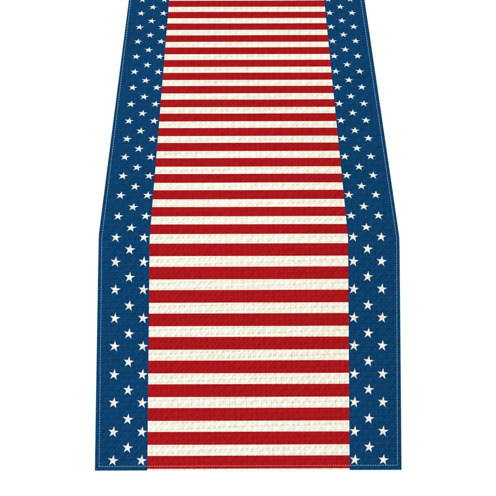 1X Independence Day Table Flag - July 4Th Dining Path American Flag ...