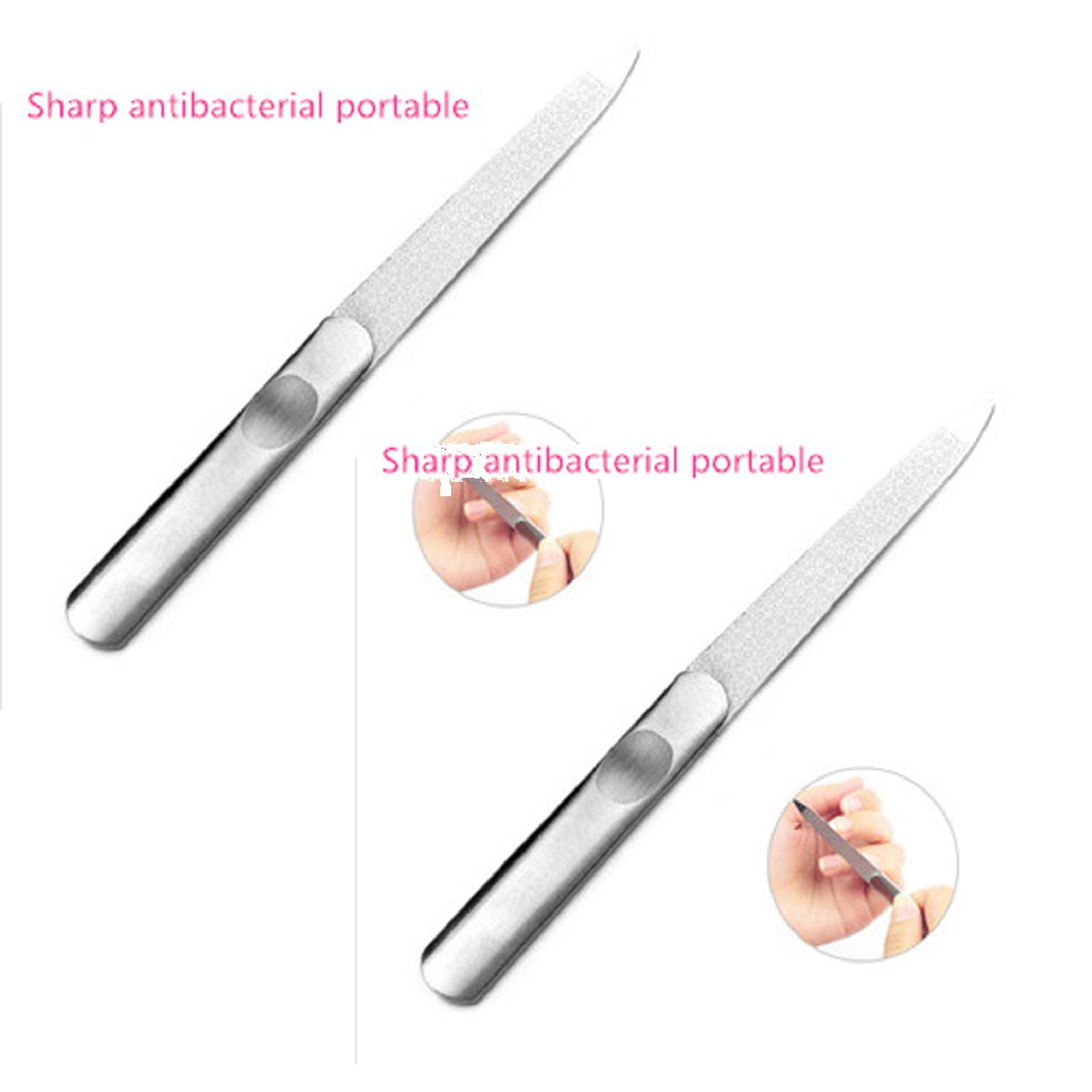 1X Metal Double Nail Files Strong Edge For Manicure Pedicure Grooming Eye Roller for Puffy Eyes ...