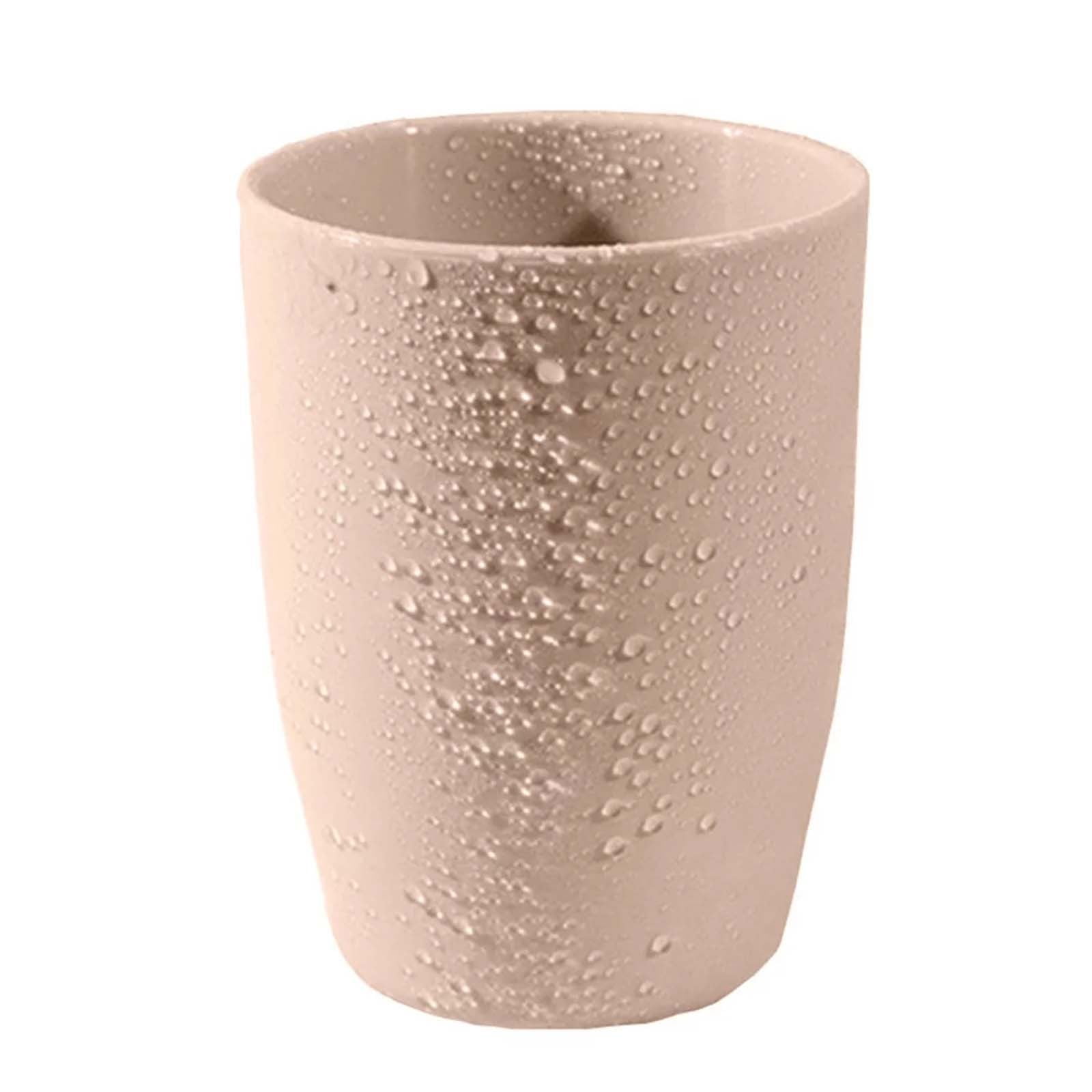 (1X Mouthwash Cup) Plertrvy Mouthwash Cup Khaki, Plastic Cups Reusable ...