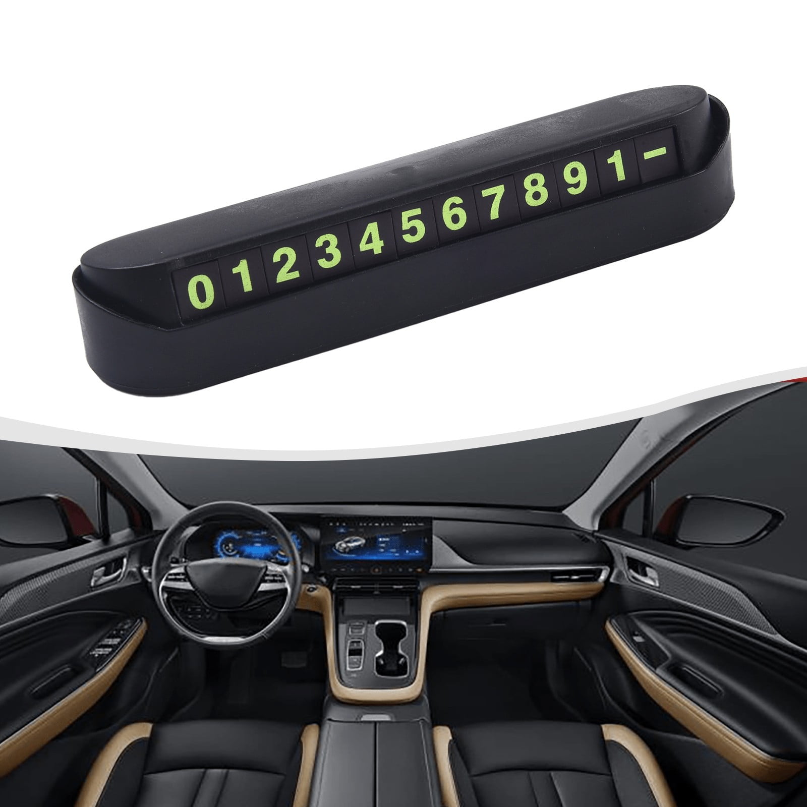 1X Parking Number Plate Glow in The Dark Number Card Freedom ...