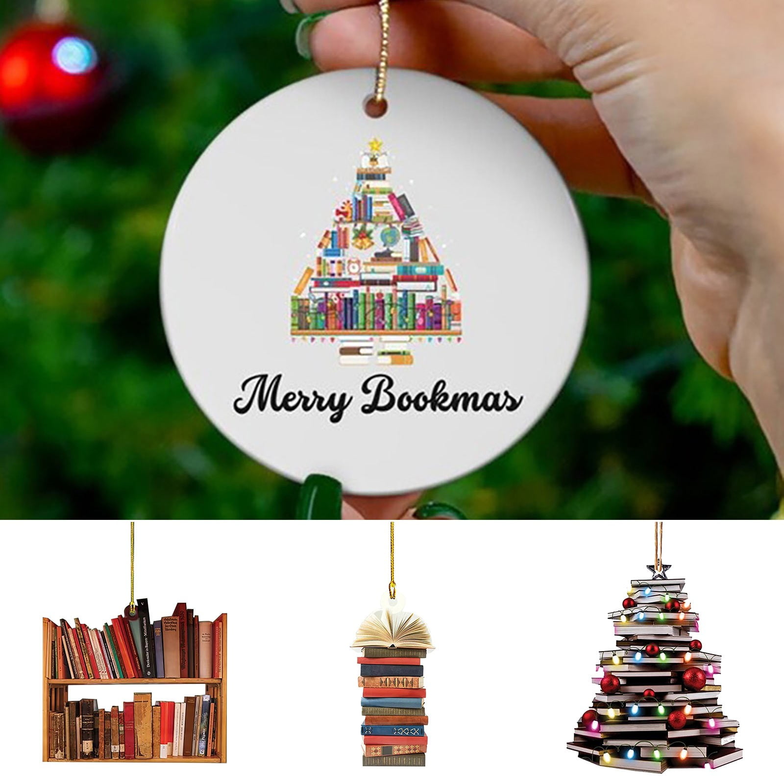 1X Pendant Clearance! Nomeni Book Christmas Tree Ornament Creative ...