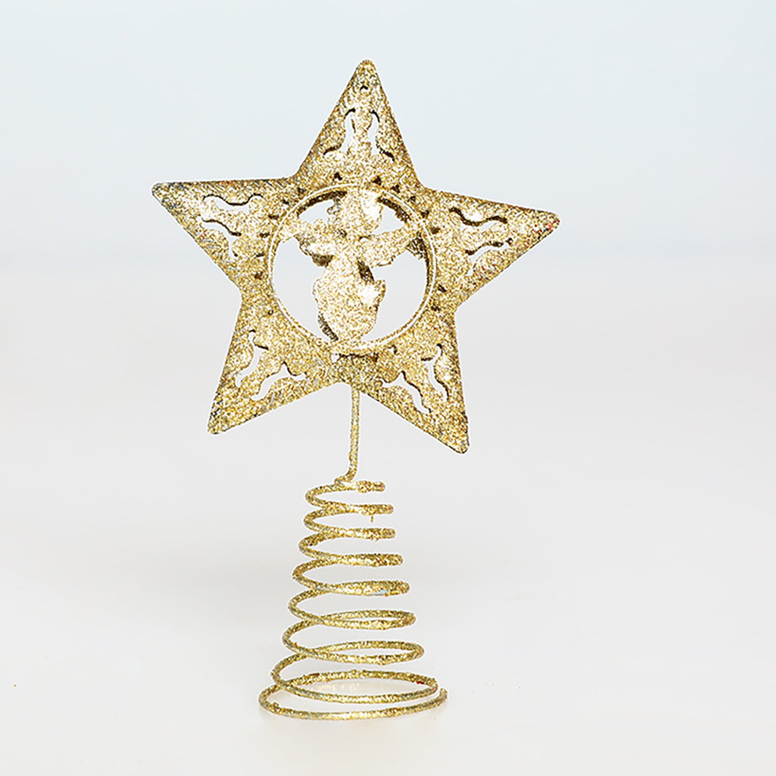 1X Pendant,Glitter Star Christmas Tree Topper Mini Christmas Tree Star ...