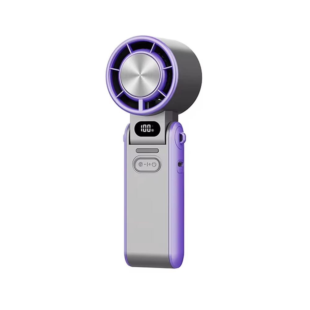 1X Portable Handheld Turbo Fan Hand Folding High-Speed Rechargeable ...