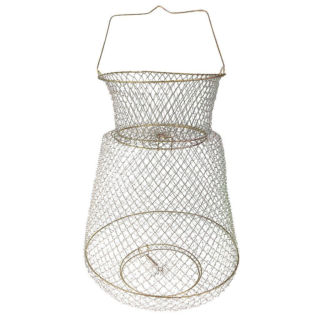 1X Portable Metal Steel Wire Fish Lobster Mesh Prawn Cage - Walmart.com
