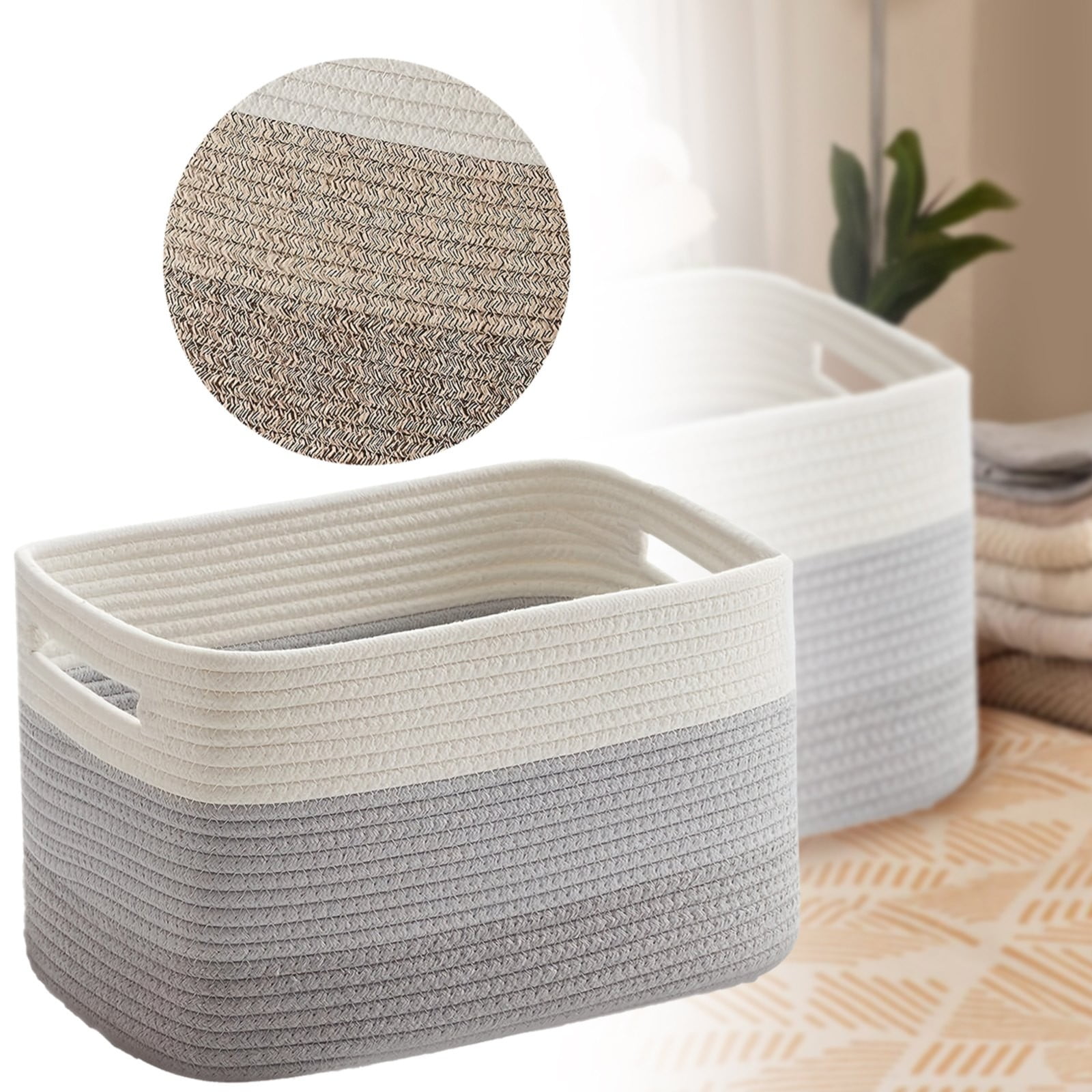 1X Rectangular Storage Basket Clearance! Rectangular Woven Storage ...