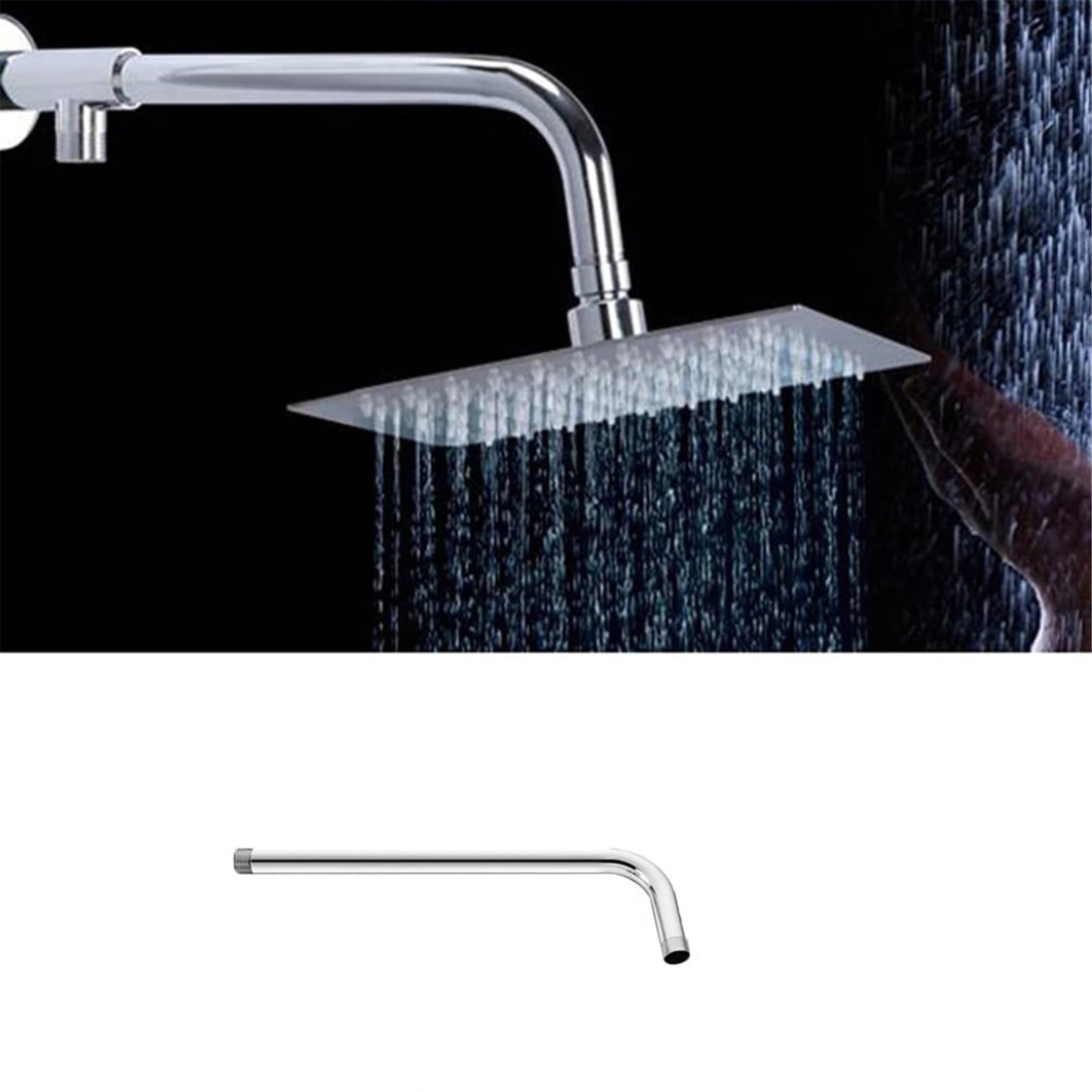 1X Shower Arm Extension Shower Head Extension Pipe Stainless Steel ...
