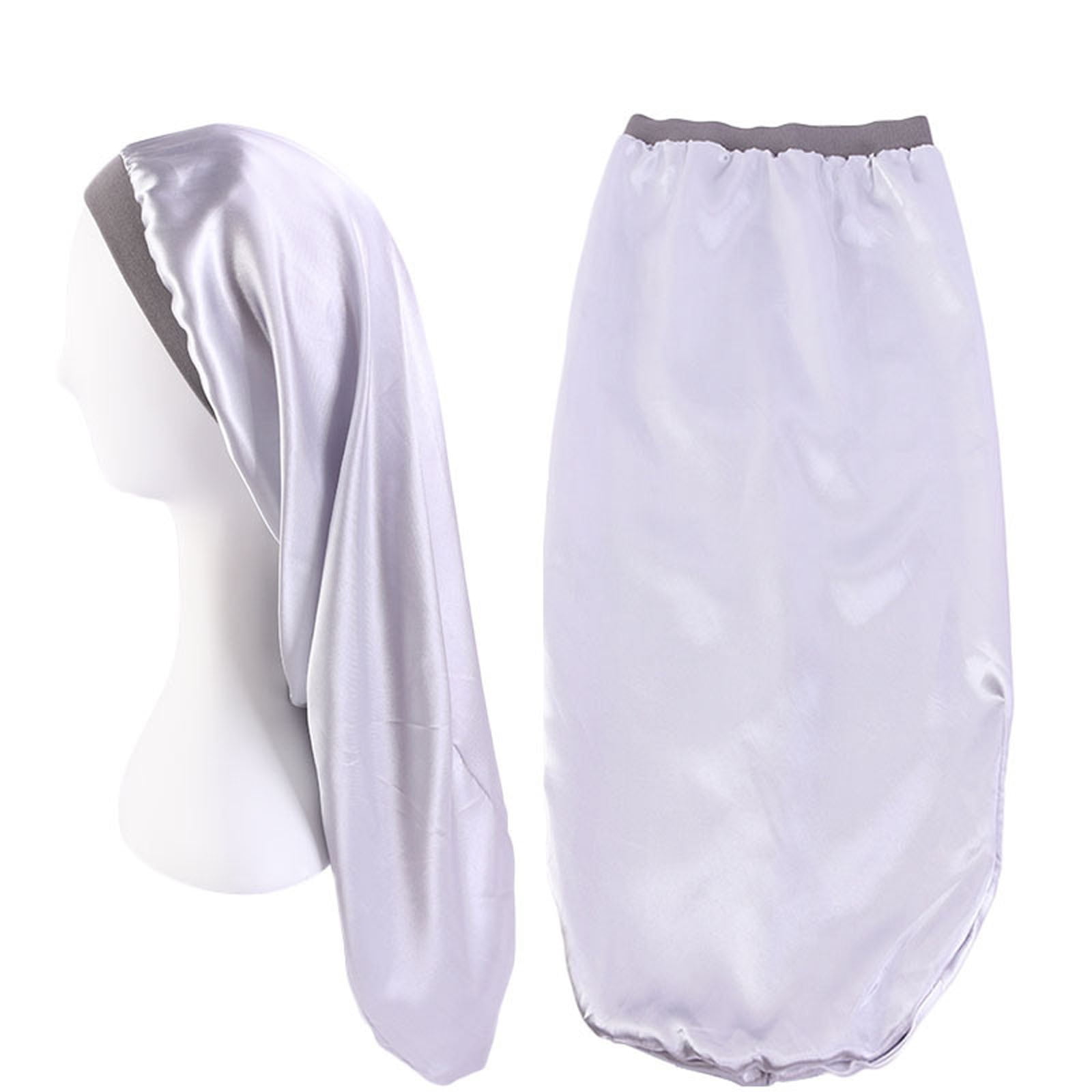1X Shower Cap Hair Bonnets Soft Elastic Band Silky Sleeping Cap Big ...