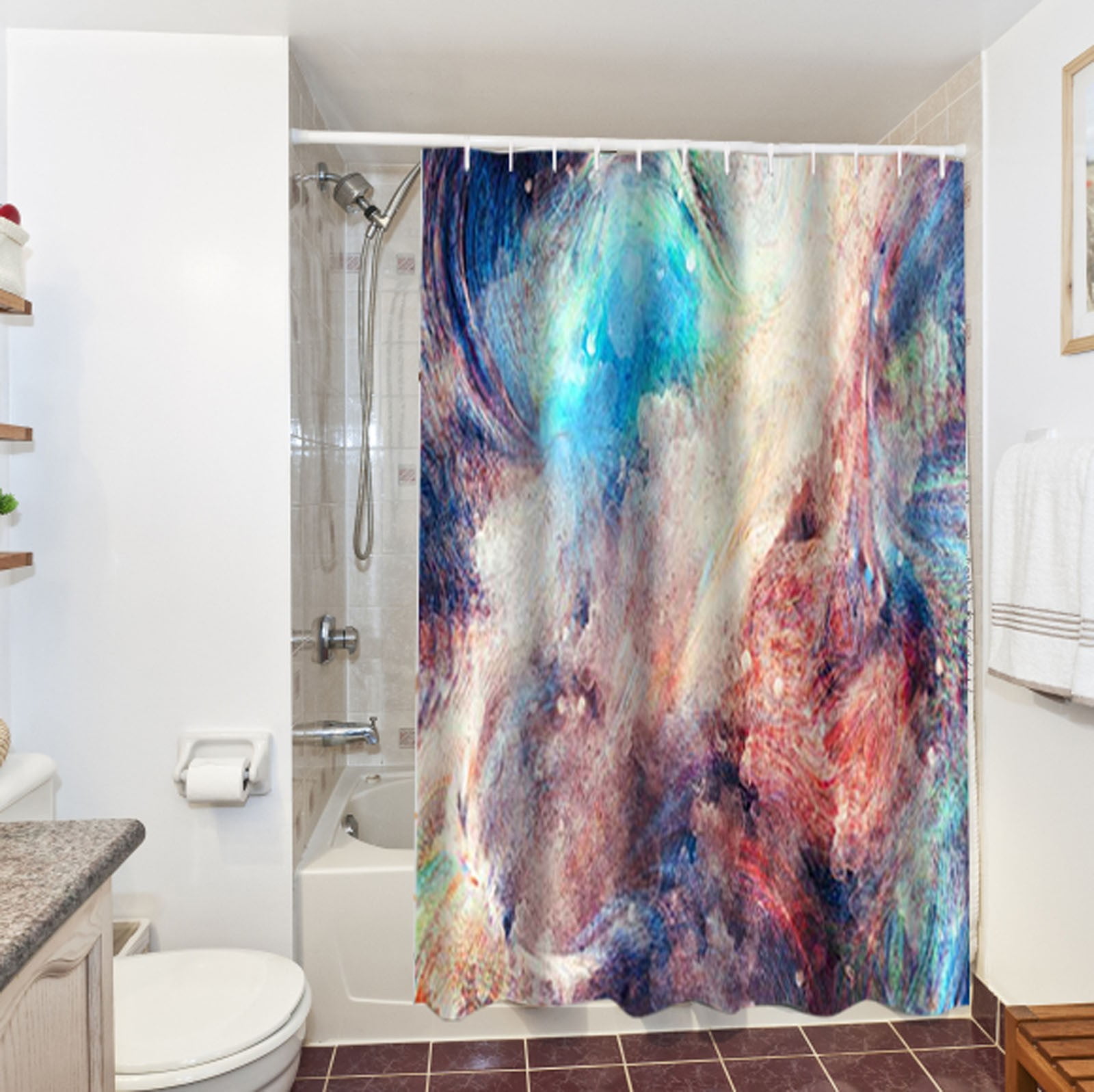 1X Shower Curtain Clearance! Bathroom Shower Curtain Abstract Plant ...