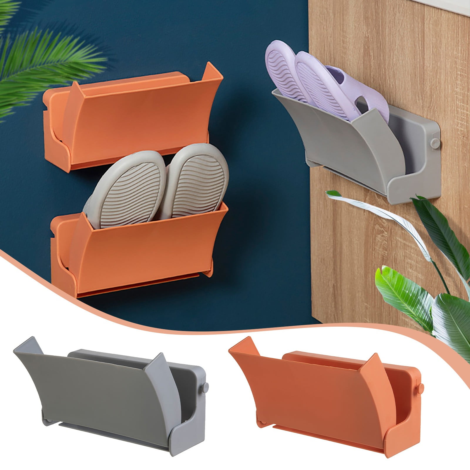 1X Slippers Wall Storage Rack Clearance! Slippers Rack Hanging Shoe ...