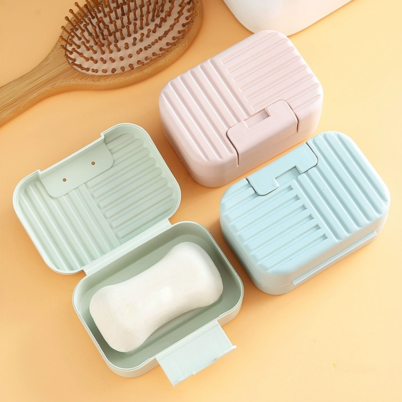 1X Soap Holder Sealed and Covered Soap Box Travel Lock Soap Box Toilet ...