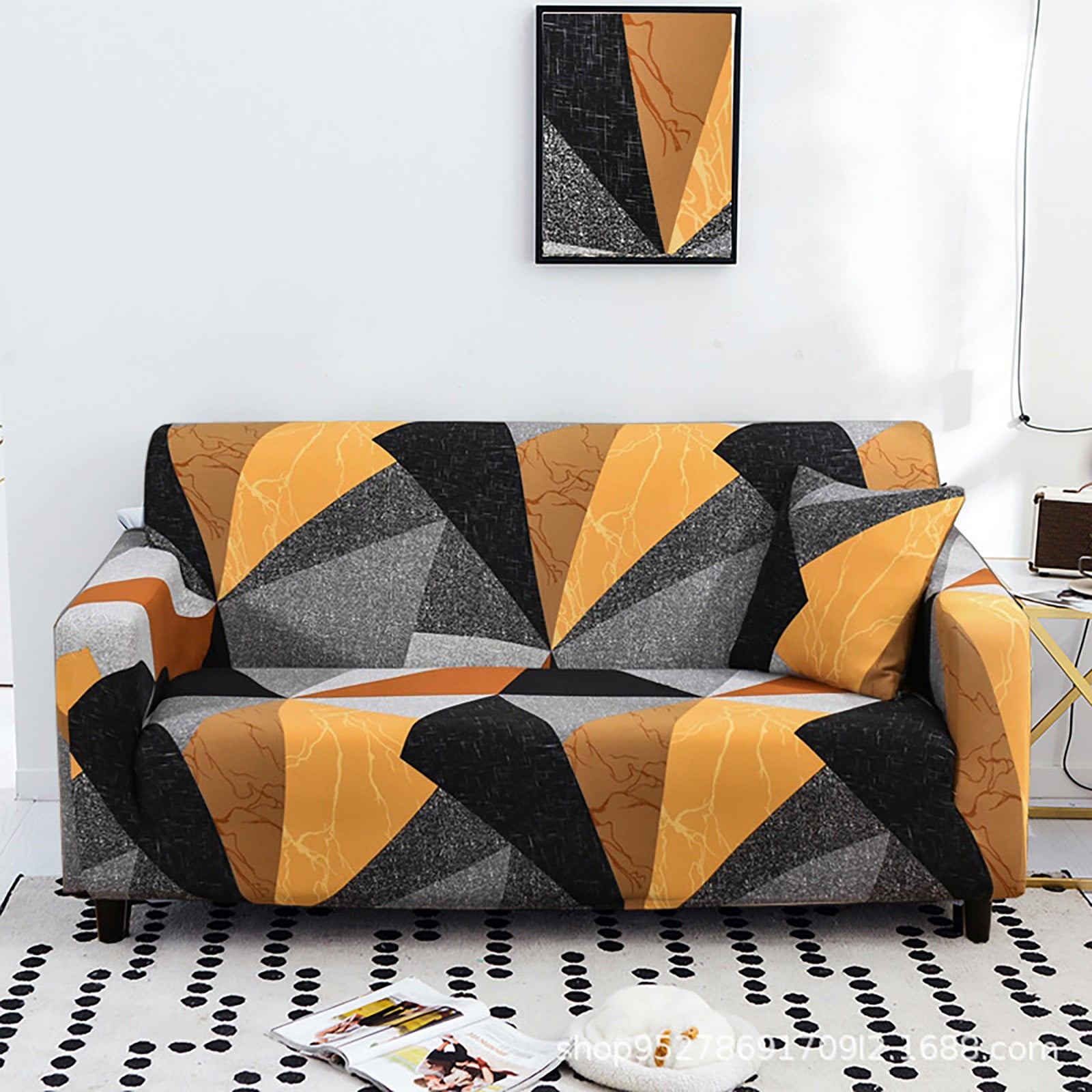 1X Sofa Cover Clearance! Seater Printed Sofa Cover Couch Slipcover ...