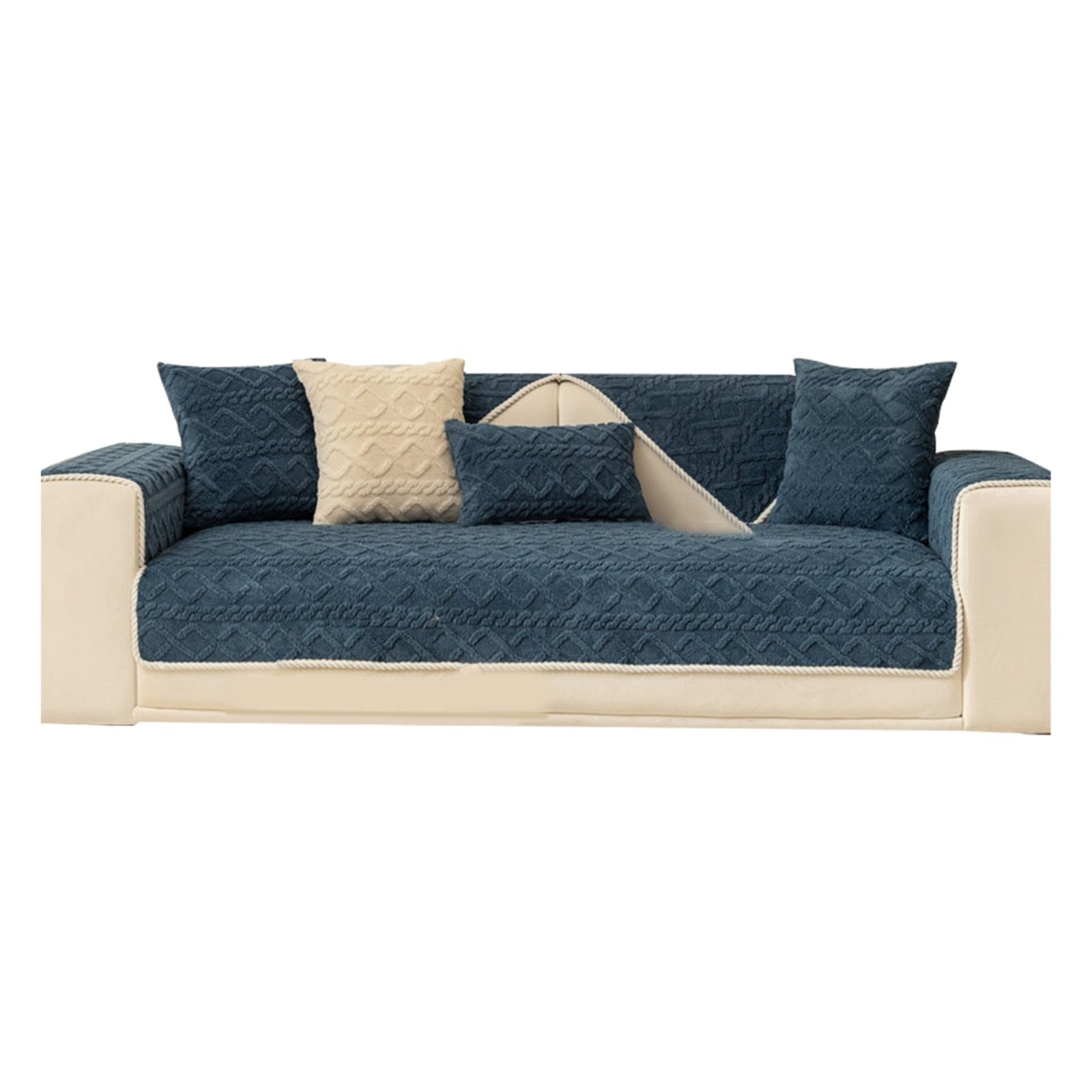 1X Sofa Cushion Thickened Soft Plush Sofa Decoration Couch Cover Warm ...