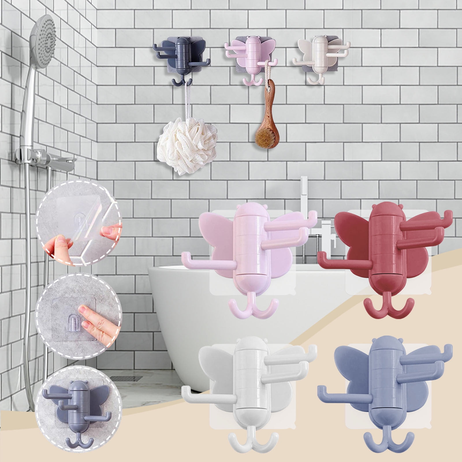 1X Swivel Hook Swivel Hook Modern Wall Hook Holder for Bathroom Kitchen ...