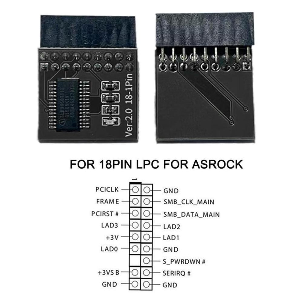 1X TPM2.0 Module Compute Securely bus header Trusted 12/14/18/20pin NEW ...