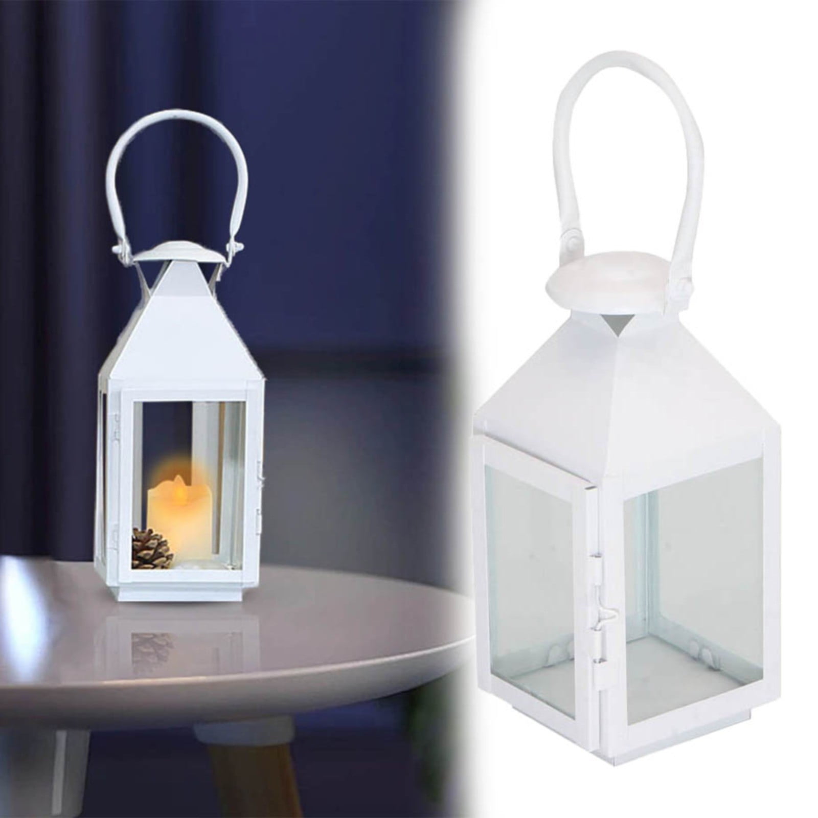 1X Windproof Candle Holder Clearance! European Style Modern White Glass ...