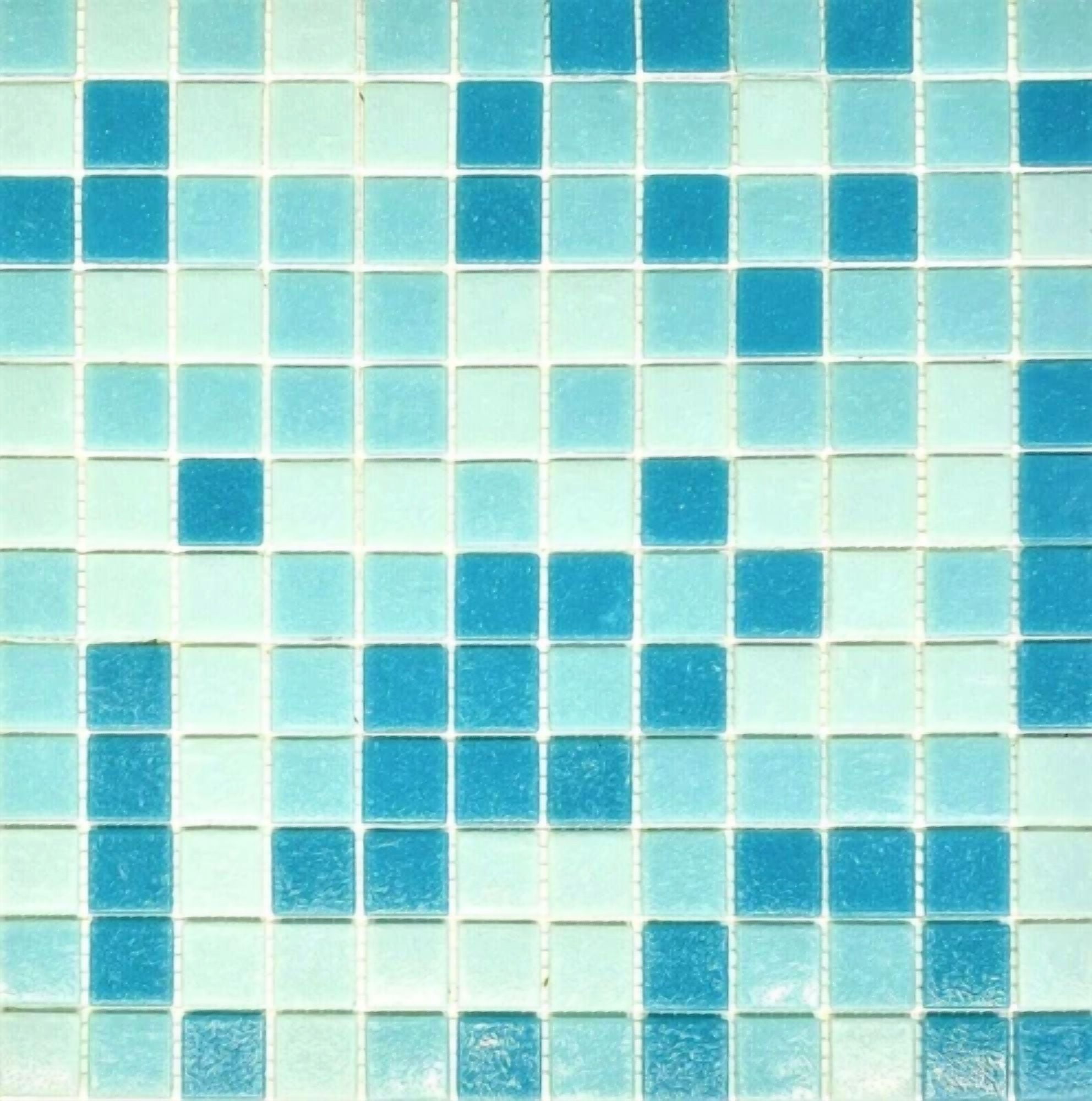 1X1 Pool Blue Spa Glass Mosaic Wall And Floor Tile Pool Backsplash ...