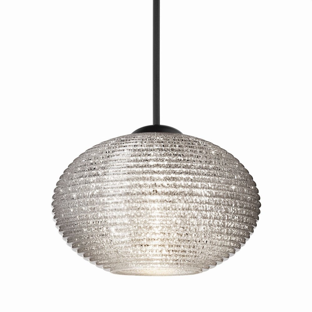 1XT-5612GL-LED-BK Besa Lighting Lasso-One Light Cord Pendant with Flat ...