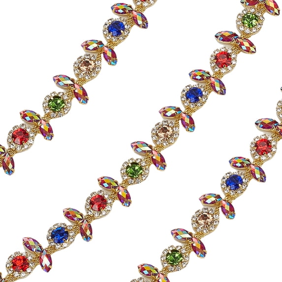 1Yard Iron Glass Rhinestone Chains Rhinestone Cup Chains Wedding Dress ...